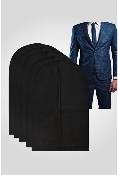 Serstil 5 Adet - Siyah Takım Elbise Kılıfı-Gamboç