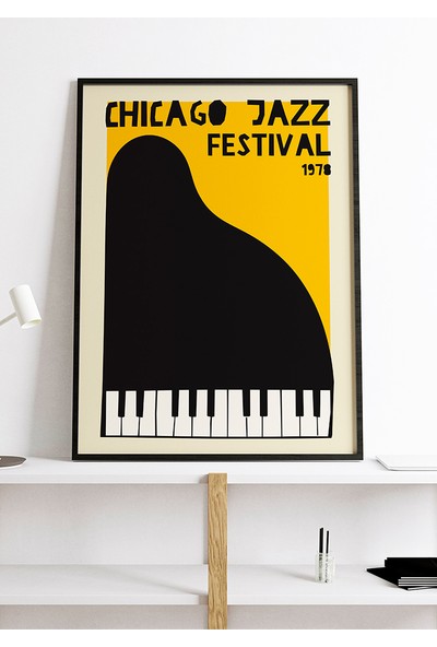 Art House Collective Chicago Jazz Festival Poster - Tablo Ölçülerinde ve Yüksek Çözünürlükte - Çerçevesiz Poster Art House Collective Chicago Jazz Festival Poster - Tablo Ölçülerinde ve Yüksek Çözünürlükte - Çerçevesiz Poster