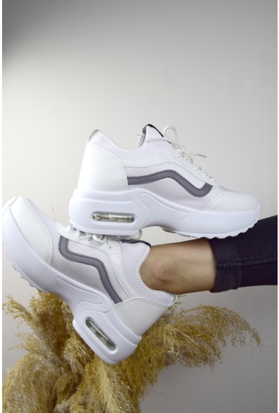 Flet Dolgu Topuklu Spor Ayakkabı