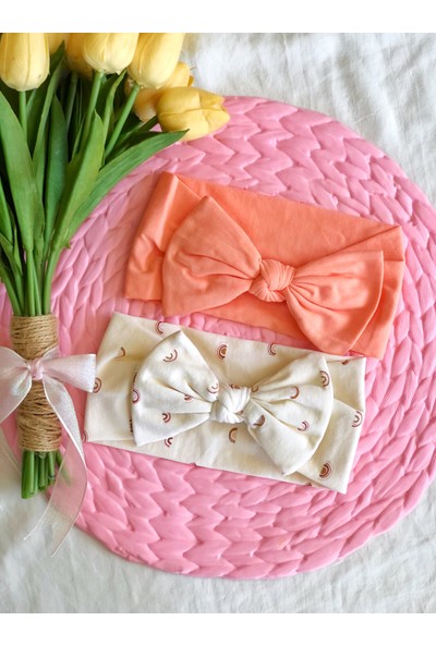 Atelier Efdal Kız Çocuk Fiyonk Penye Esnek Bandana