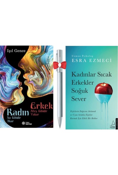 Kadın Su Gibidir Akar, Erkek Ateş Gibidir Yakar - Kadınlar Sıcak, Erkekler Soğuk Sever 2 Kitap Set Kadın Su Gibidir Akar, Erkek Ateş Gibidir Yakar - Kadınlar Sıcak, Erkekler Soğuk Sever 2 Kitap Set