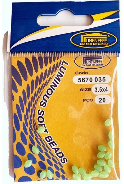 Lineaeffe Fosforlu Boncuk 20 Adet 3.5*4 Lineaeffe Fosforlu Boncuk 20 Adet 3.5*4