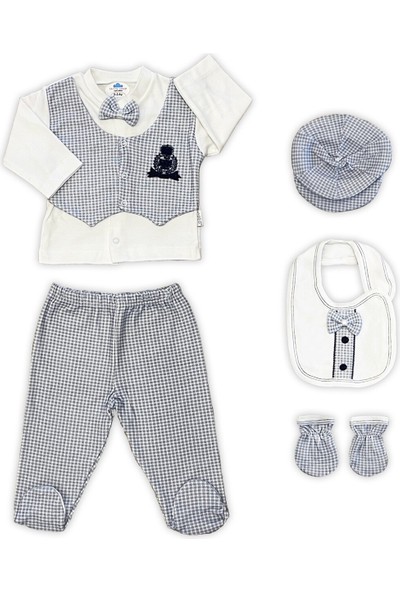 Sema Baby Papyonlu Lüks 5 Parça Hastane Çıkışı Zıbın Seti – Lacivert Sema Baby Papyonlu Lüks 5 Parça Hastane Çıkışı Zıbın Seti – Lacivert