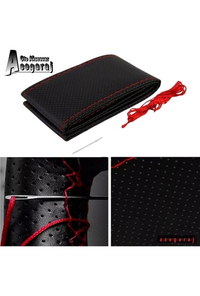 Asegaraj Hyundai I30 Direksiyon Kılıfı Noktalı-Kırmızı Ipli ( 38CM×10CM ) Asegaraj Hyundai I30 Direksiyon Kılıfı Noktalı-Kırmızı Ipli ( 38CM×10CM )