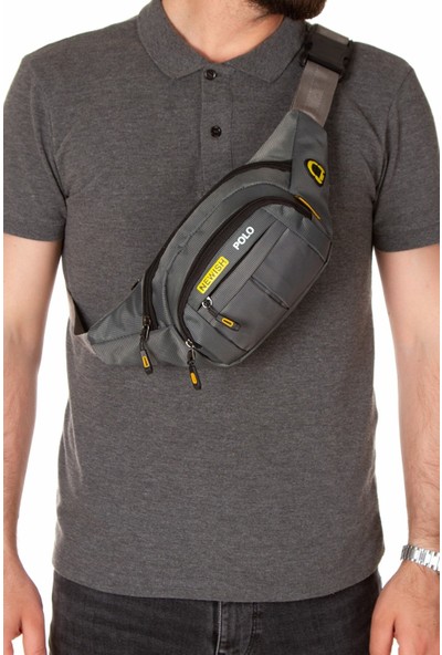 Newish Polo Unisex Kulaklık USB Çıkışlı Bel Omuz ve Göğüs Çantası Kumaş Bodybag Gri Newish Polo Unisex Kulaklık USB Çıkışlı Bel Omuz ve Göğüs Çantası Kumaş Bodybag Gri