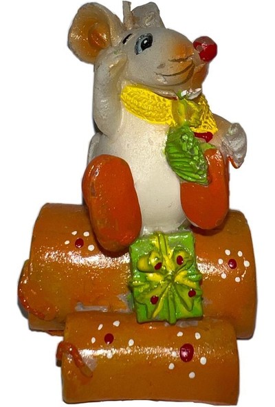 Fare Süslü Dekoratif Mum