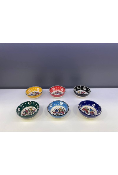 Kırılmaz Züccaciye El Yapım Çinili Çerezlik 6'lı Kırılmaz Züccaciye El Yapım Çinili Çerezlik 6'lı