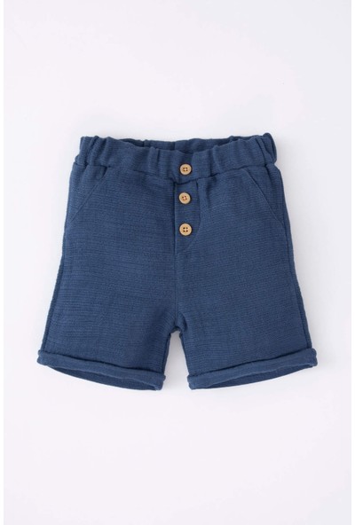 DeFacto Erkek Bebek Regular Fit Esnek Bel Müslin Şort Z2407A222SM