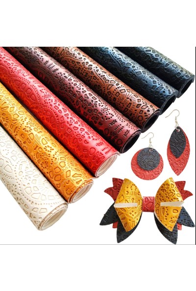 Küpe Çantalar Yapımı Için Shuang Sanat Kabartmalı Suni Deri Levha Küpe Çantalar Yapımı Için Shuang Sanat Kabartmalı Suni Deri Levha