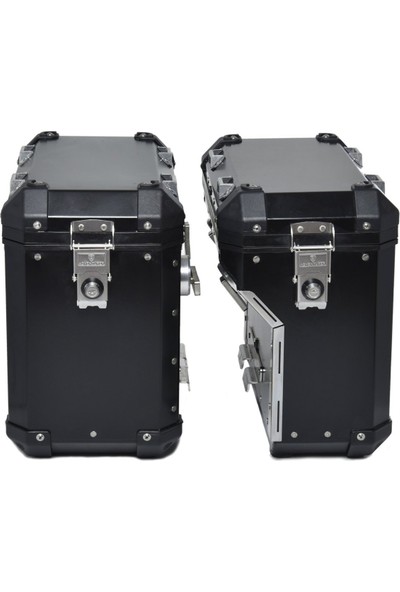 Adventurer Bmw F 700 / F 800 Gs, Alüminyum Siyah Yan Çanta Seti 38 + 38 Litre