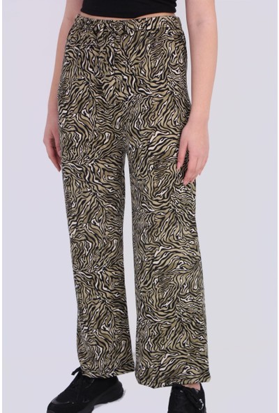 Stil Budur Helen Pantolon Desenli Haki Stil Budur Helen Pantolon Desenli Haki