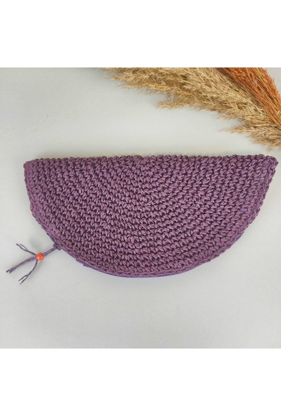 Hayalevi Consept Mor Renk Tasarım, El Yapımı, Hasır El Çantası