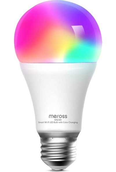 Meross Wi-Fi Apple Homekit Google Assistant ve Alexa Uyumlu Akıllı Enerji Tasarruflu 810 Lümen Rgb LED Ampul Meross Wi-Fi Apple Homekit Google Assistant ve Alexa Uyumlu Akıllı Enerji Tasarruflu 810 Lümen Rgb LED Ampul