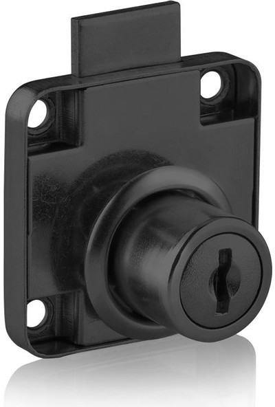 Canex Kare Çekmece Kilit 138-22 Kırma Anahtarlı Siyah Canex Kare Çekmece Kilit 138-22 Kırma Anahtarlı Siyah