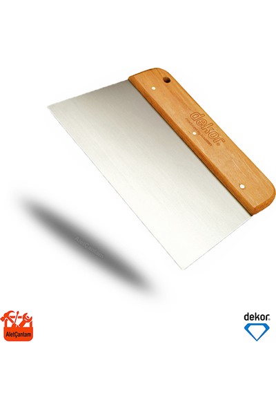 Dekor Macun Ispatulası Ahşap Saplı Macun Spatula 22 cm Dekor Macun Ispatulası Ahşap Saplı Macun Spatula 22 cm