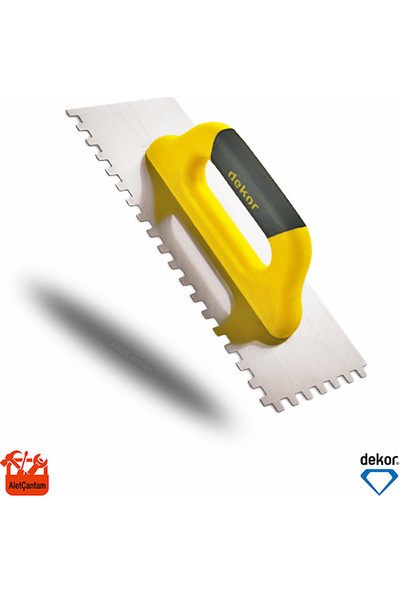 Dekor Seramik Malası Fayans Malası 30 cm Açık Sap 6x6 Ince Diş