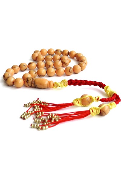 Tesbih Kenti Küre Tane Krem Rengi Sıkma Kehribar Tesbih Tesbih Kenti Küre Tane Krem Rengi Sıkma Kehribar Tesbih