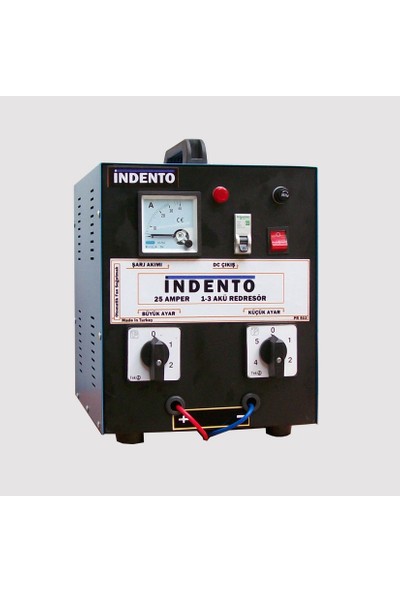 Indento Akü Şarj Cihazı 25 Amper 1-3 Akülük Redresör