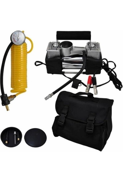 Autokit Metal Kompresör Çift Pistonlu Kılıflı