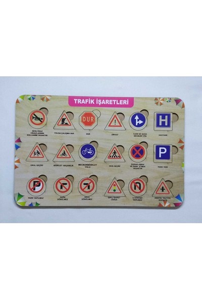Elux Ahşap Bultak Trafik Işaretleri Puzzle Eğitici Oyuncak Elux Ahşap Bultak Trafik Işaretleri Puzzle Eğitici Oyuncak