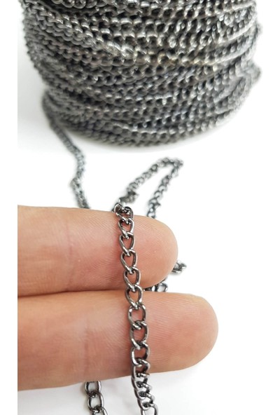 Hayalperest Boncuk Renkli Pirinç Zincir (1 Mt)