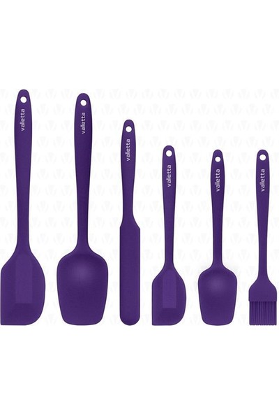 Valletta Drongo 6'lı Spatula Set Mor