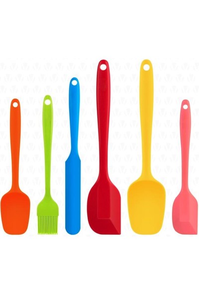 Valletta Massimino Isıya Dayanıklı Yanmaz Yapışmaz Silikon Spatula Seti 6 Parça Karışık Renkli Valletta Massimino Isıya Dayanıklı Yanmaz Yapışmaz Silikon Spatula Seti 6 Parça Karışık Renkli