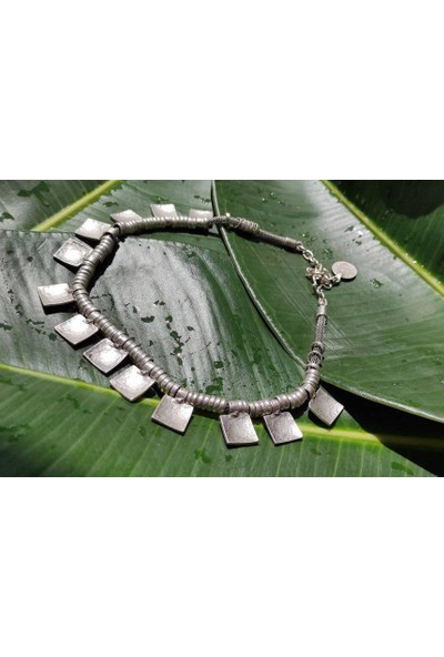 Multıx Gümüş Kaplı Tıbbi Çelik Etnik Kolye K92