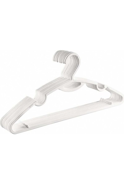 Binbirreyon Eco Geniş Elbise Askısı Plastik 12 Adetli Set 41CM Beyaz DE017 Binbirreyon Eco Geniş Elbise Askısı Plastik 12 Adetli Set 41CM Beyaz DE017