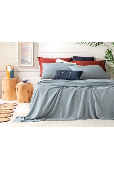 English Home Genesis Soft Touch Çift Kişilik Pike Seti 200X220 cm Mavi English Home Genesis Soft Touch Çift Kişilik Pike Seti 200X220 cm Mavi