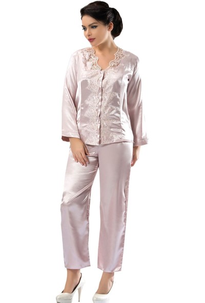 Stil Budur Saten Çeyizlik Pijama Takım Stil Budur Saten Çeyizlik Pijama Takım