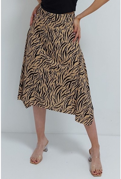 Stil Budur Asimetrik Desenli Dokuma Etek Leopar Stil Budur Asimetrik Desenli Dokuma Etek Leopar