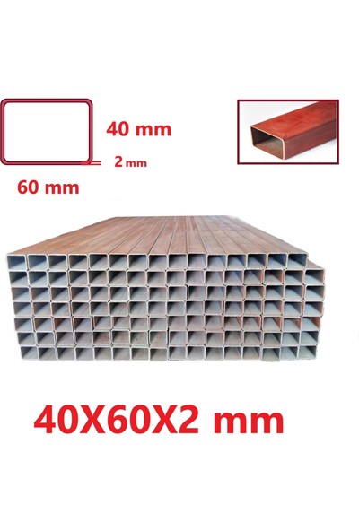 Tos Çelik Boyalı 40 x 60 x 2 mm Kutu Profil Boru Metal 40X60X2 Demir Tos Çelik Boyalı 40 x 60 x 2 mm Kutu Profil Boru Metal 40X60X2 Demir