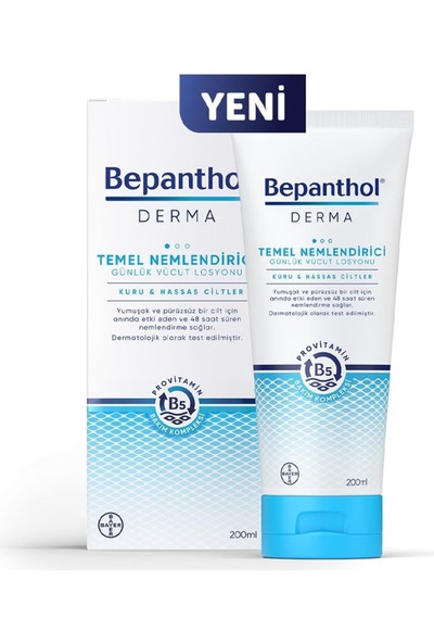 Bepanthol Derma Temel Nemlendirici Vücut Losyonu 200 ml Bepanthol Derma Temel Nemlendirici Vücut Losyonu 200 ml