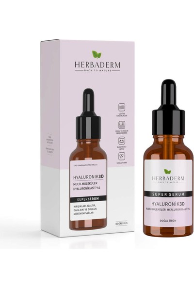 Herbaderm Süper Serum Hyaluronik 3D 30 ml