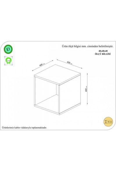 Ayazağa Box Komodin Beyaz