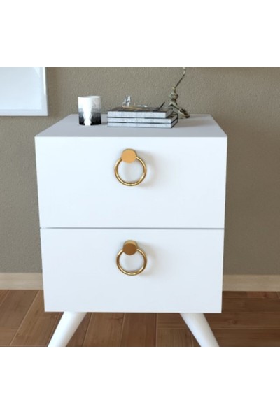Decomech Mobilya Angle Komodin - Beyaz Decomech Mobilya Angle Komodin - Beyaz