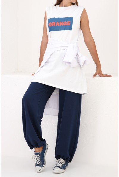 Orange Baskılı T-Shirt Tunik