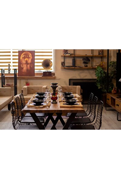Ntconcept Doğal Ahşap Sandalyeli Masa TAKIMI(85CM-150CM Masa+4 Sandalye) Ntconcept Doğal Ahşap Sandalyeli Masa TAKIMI(85CM-150CM Masa+4 Sandalye)