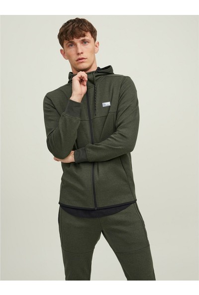 Jack&jones Kapüşonlu Fermuarlı Erkek Sweatshirt