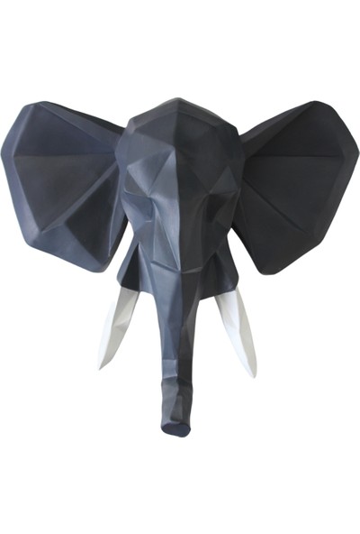 Livado Kübik Fil Kafası Dekoratif Duvar Heykeli