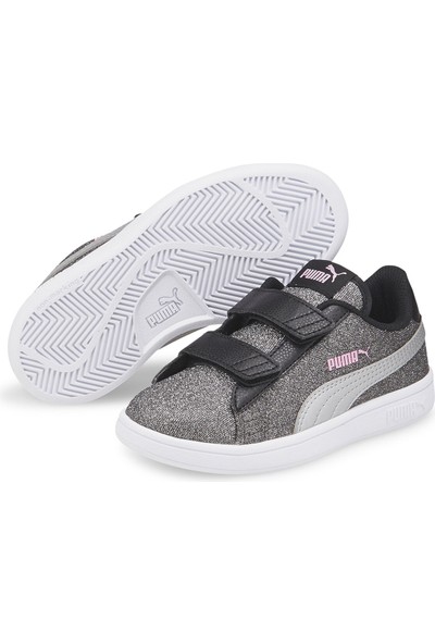Puma Smash V2 Glıtz Glam Siyah Kız Çocuk Sneaker
