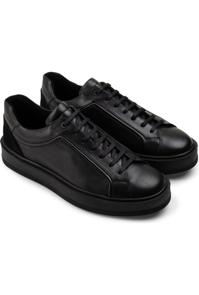 Deery Deri Siyah Sneaker Erkek Ayakkabı