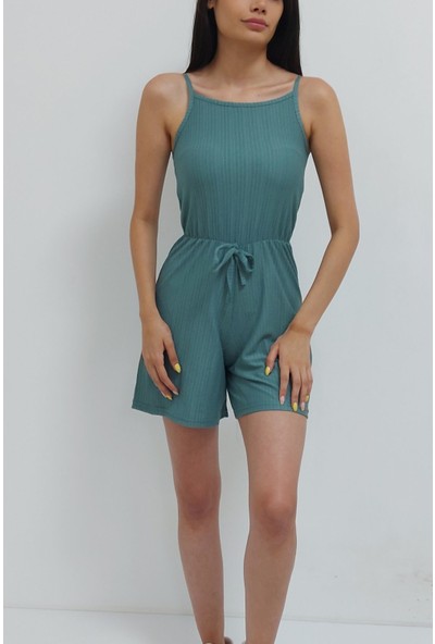 İnobag Ip Askılı Şortlu Salopet Mint