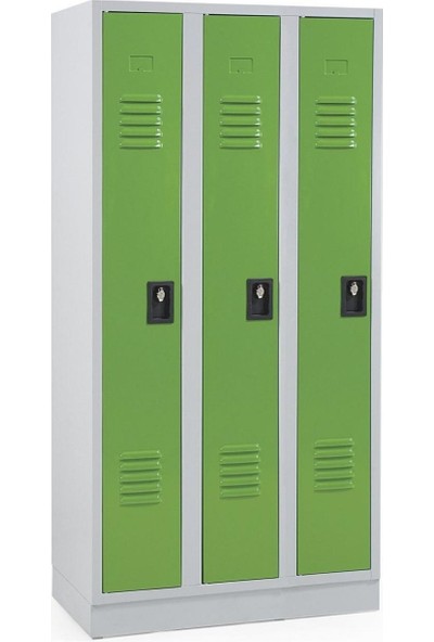 Mobilya Pratik 40 cm 3 Kolonda 1 Kapaklı Soyunma ve Malzeme Dolabı