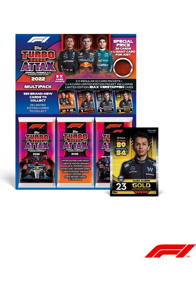 Mythos Cards Formula 1 Turbo Attax / Çoklu Paket - Verstappen (Mavi Versiyon) Mythos Cards Formula 1 Turbo Attax / Çoklu Paket - Verstappen (Mavi Versiyon)