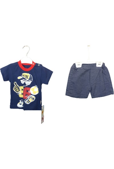 Lacivert Gri Şortlu Takım