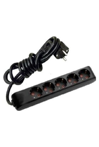 Viko Multi-Let Siyah Beşli Priz Top Kablolu Ç.k. 5 mt