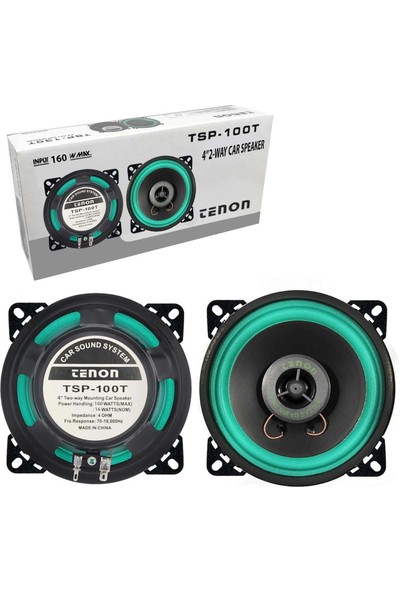 Tenon Oto Hoparlör 10CM 160W Tweeterli 2 Adet TSP-100T Tenon Oto Hoparlör 10CM 160W Tweeterli 2 Adet TSP-100T