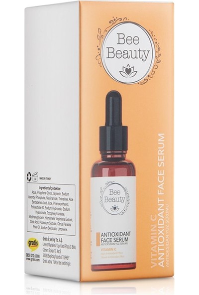 Bee Beauty Vitamin C Antioksidan Yüz Serumu 30 ml Bee Beauty Vitamin C Antioksidan Yüz Serumu 30 ml